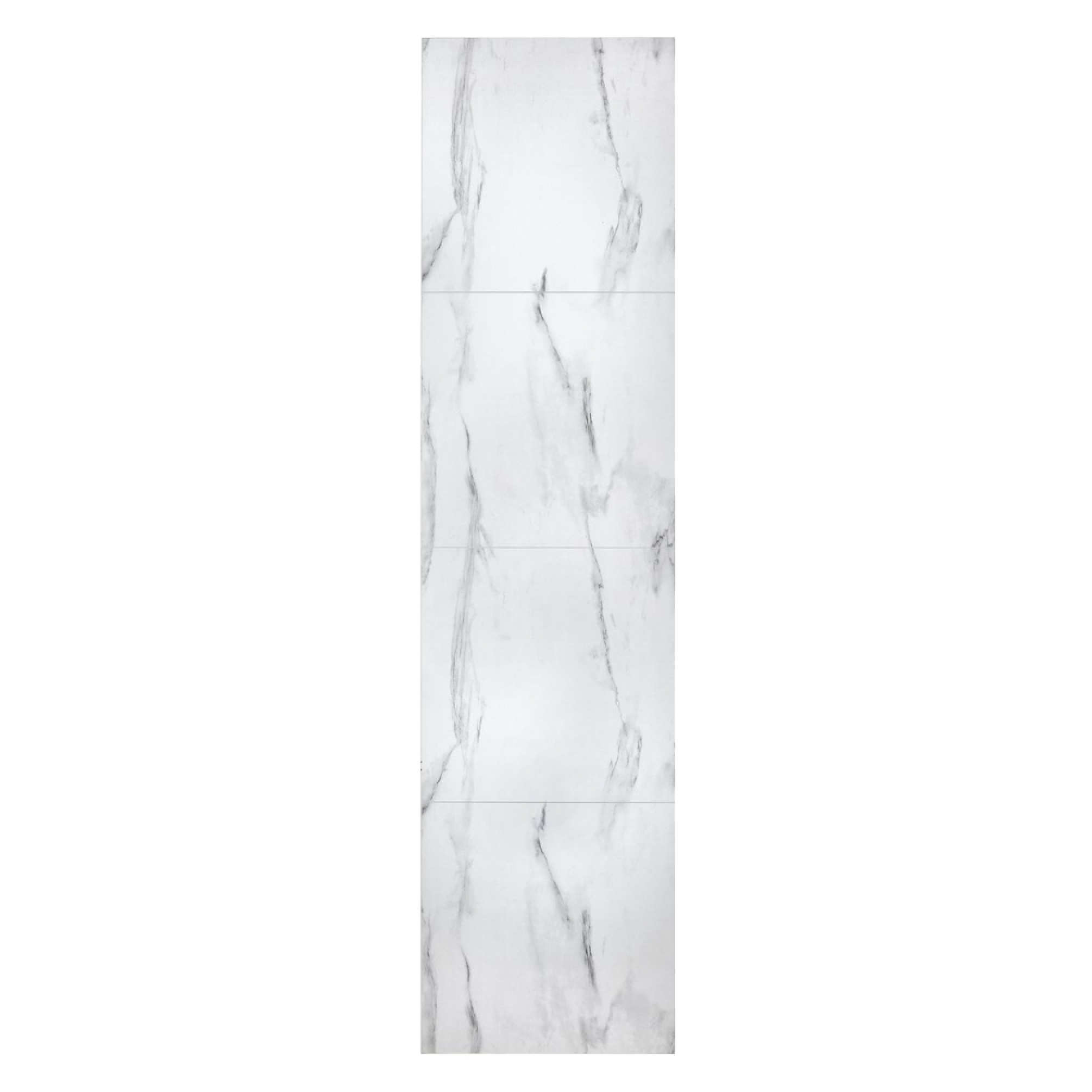 Showerwall White Marble 600mm Square Tile Effect Wall Panel