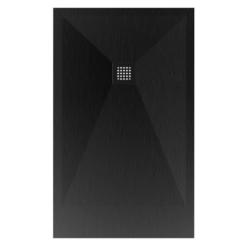 Onyx Black Slate 1600mm x 900mm Stone Resin Shower Tray | Sanctuary