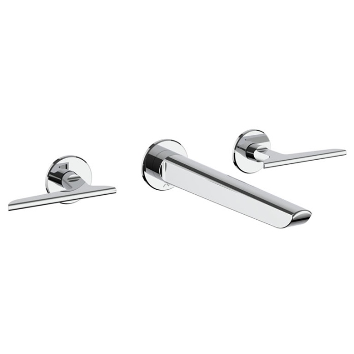 Crosswater Foile Chrome Wall Mounted Basin 3 Hole Set - FO130WNC ...