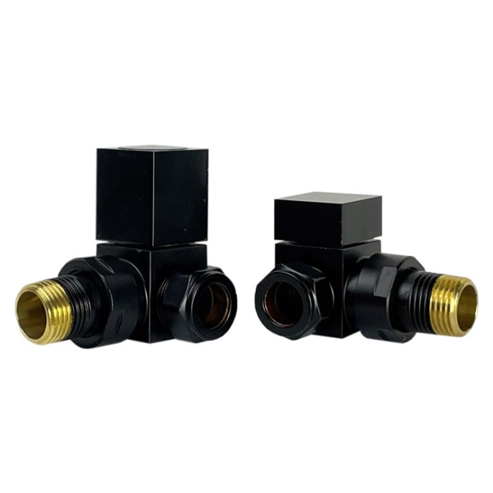 Radox Black Square Corner Valves | Sanctuary Bathrooms