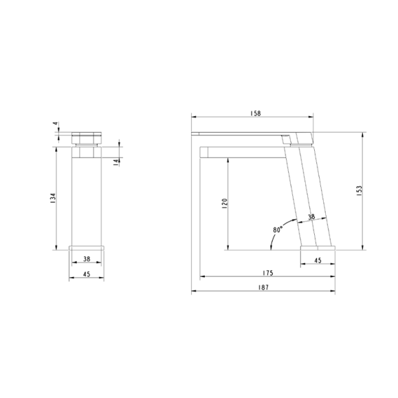 JTP Axel Chrome & Matt Black Single Lever Basin Mixer | Sanctuary Bathrooms
