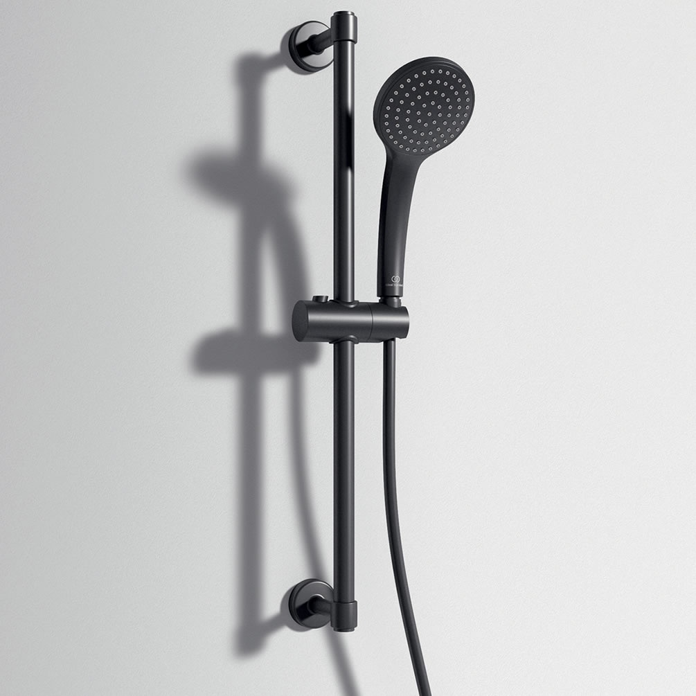 Ideal Standard Idealrain Black Riser Rail Kit | Sanctuary Bathrooms