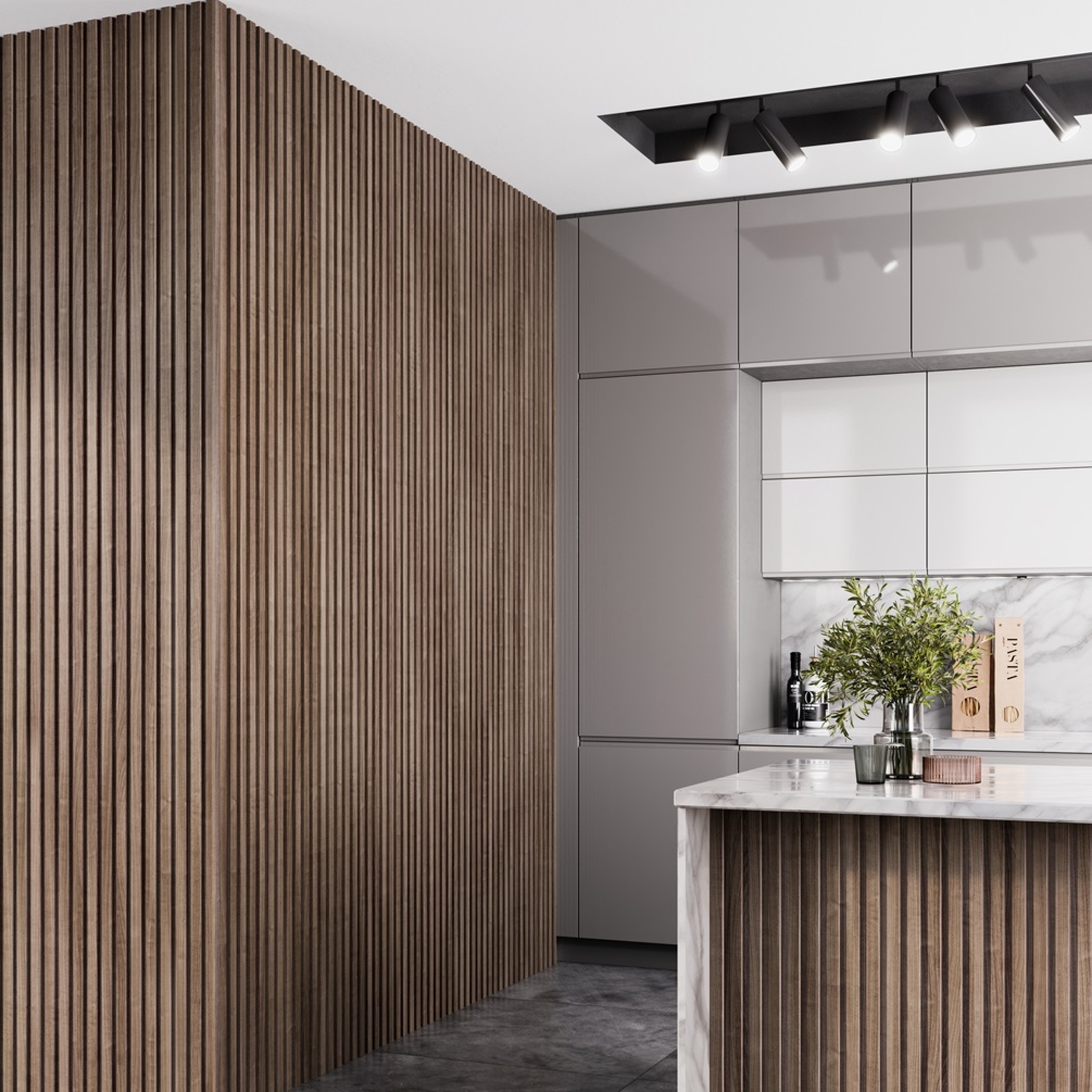 Camden Walnut Slatted Wall Panels | Sanctuary Bathrooms