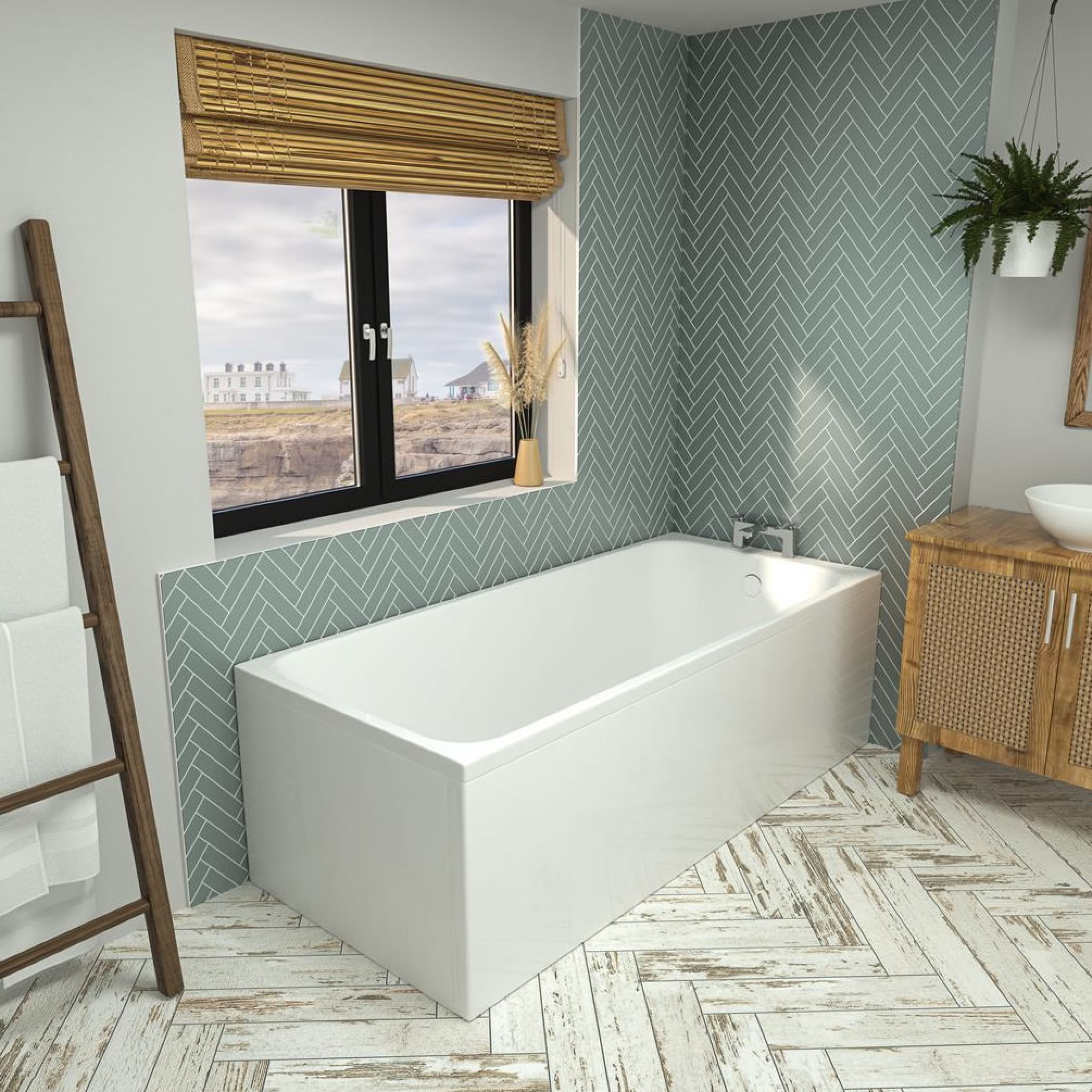 Eastbrook Beaufort Malin 1650 x 700mm Single Ended Bath | Sanctuary ...
