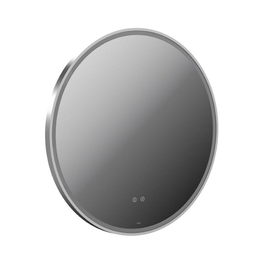Vado Cameo 800mm LED Round Satin Chrome Mirror | Sanctuary