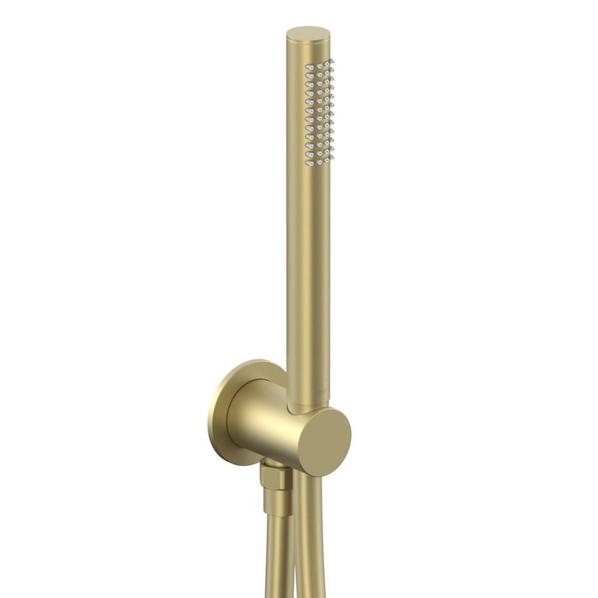 Vado Safari Satin Brass Single Function Mini Shower Kit With Outlet