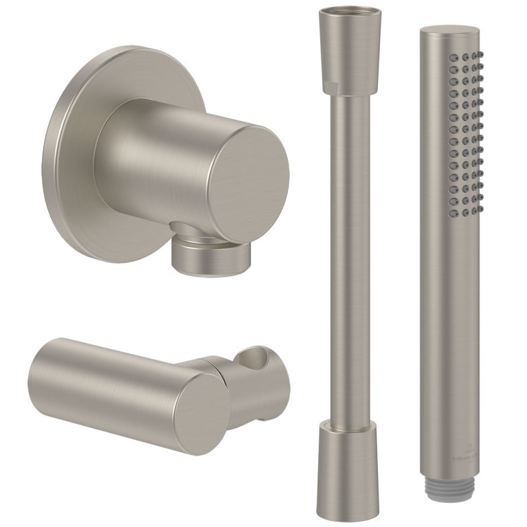 Villeroy & Boch Nickel Round Complete Shower Set | Sanctuary Bathrooms