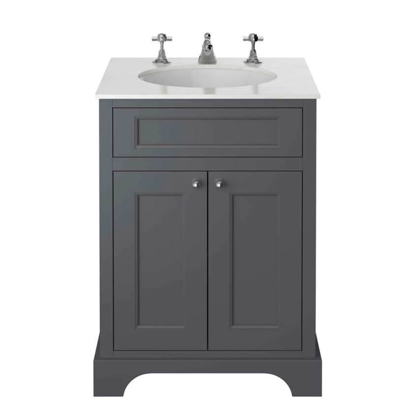 Heritage Wilton 600mm Graphite Freestanding Unit | Sanctuary Bathrooms