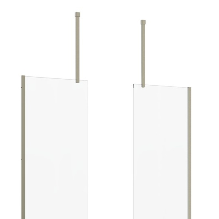 Burlington Nickel Glass to Ceiling Bracing Bar | Sanctuary Bathrooms