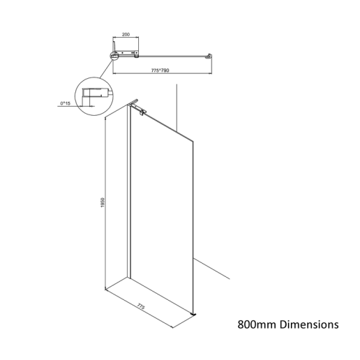 Crosswater Design 8 Matt Black Walk-In Shower Panel | Sanctuary Bathrooms