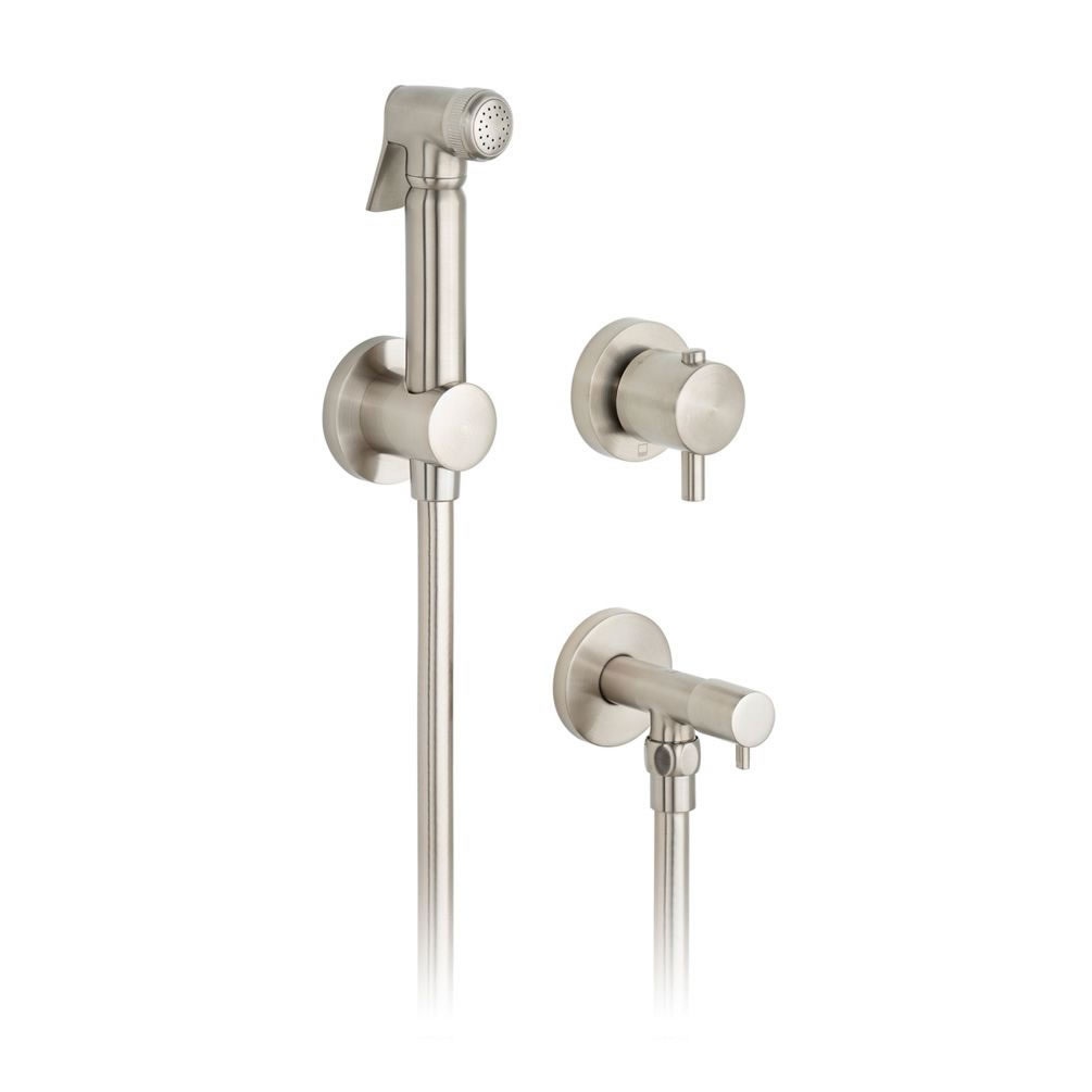 Vado Individual Brushed Nickel Shattaf Kit | Sanctuary Bathrooms