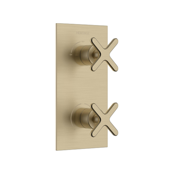 Heritage Salcombe Brushed Brass Concealed Shower Valve - Single Outlet
