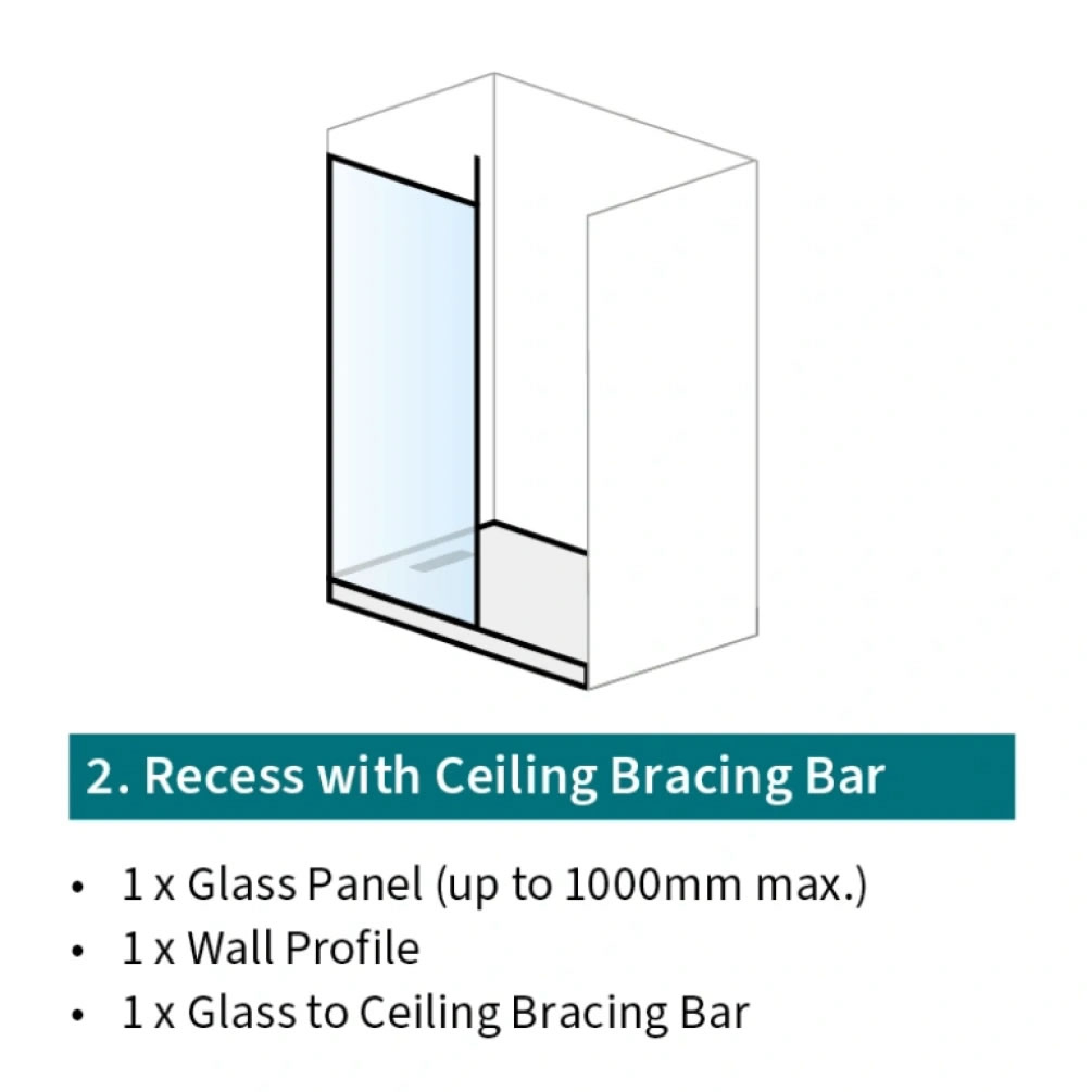 Crosswater Gallery 8 Nickel 600mm Wetroom Screen