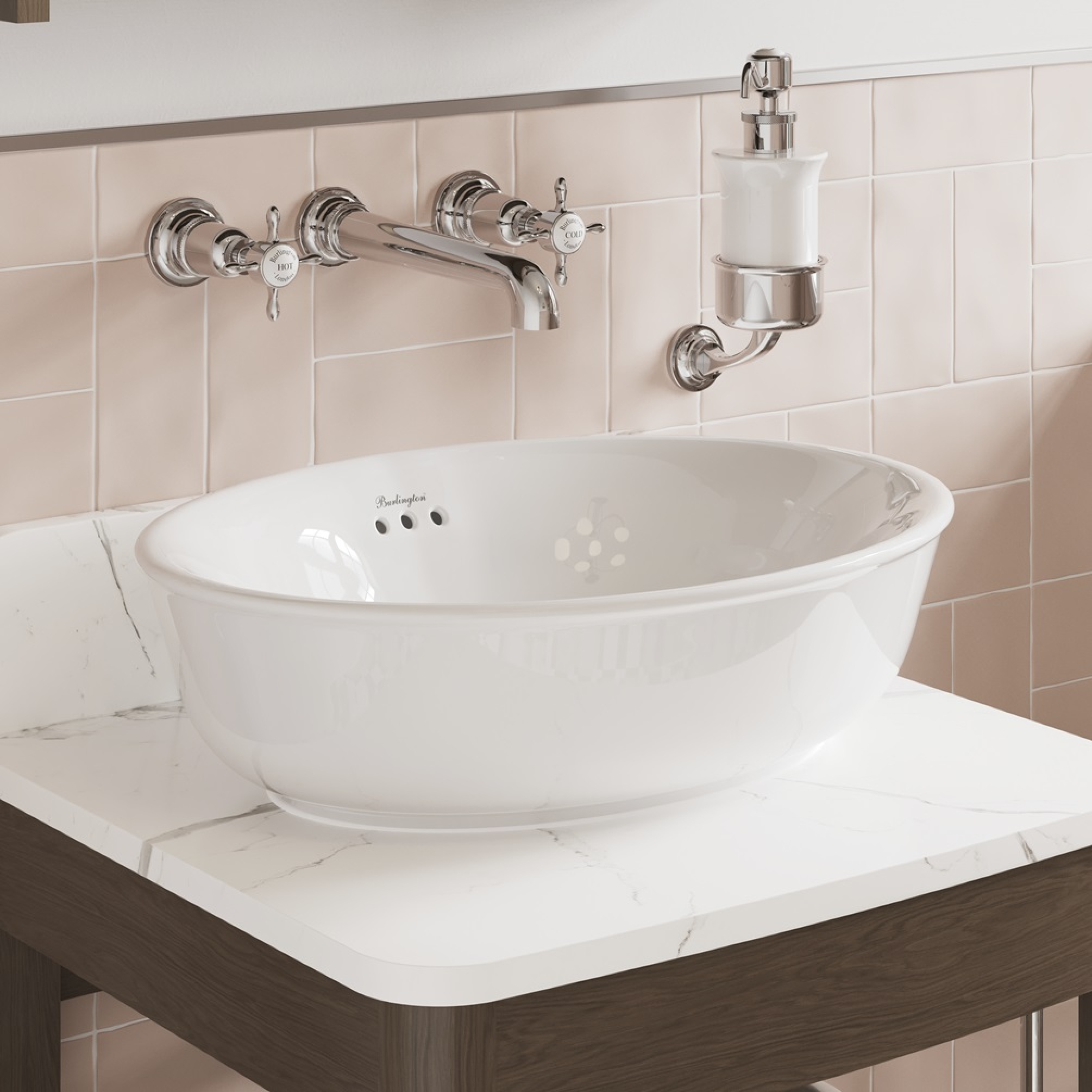 Burlington Guild 500 x 380 White Countertop Basin | Sanctuary