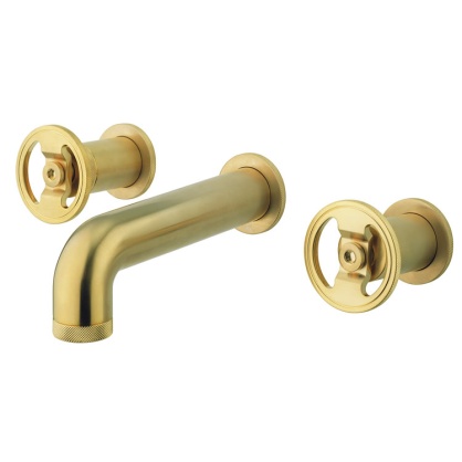 Crosswater Union Brushed Brass Wall Mounted 3 Hole Basin Set ...