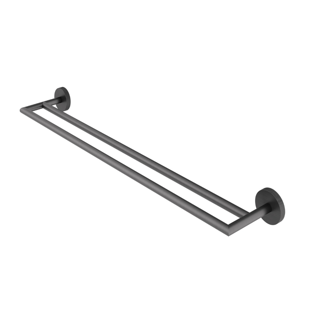 Abacus Iso Pro Anthracite Double Towel Rail | Sanctuary Bathrooms