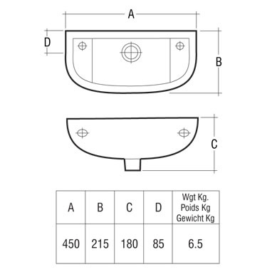 RAK Compact Slimline Basin - Cloakroom Basins | Sanctuary Bathrooms