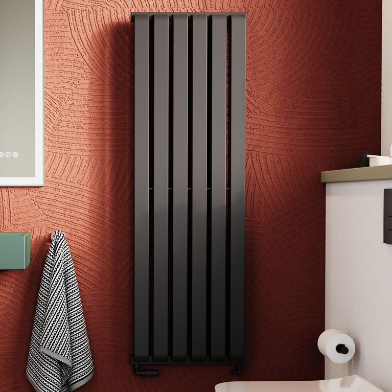 Crosswater Limit Metallic Black Towel Radiator | Sanctuary Bathrooms