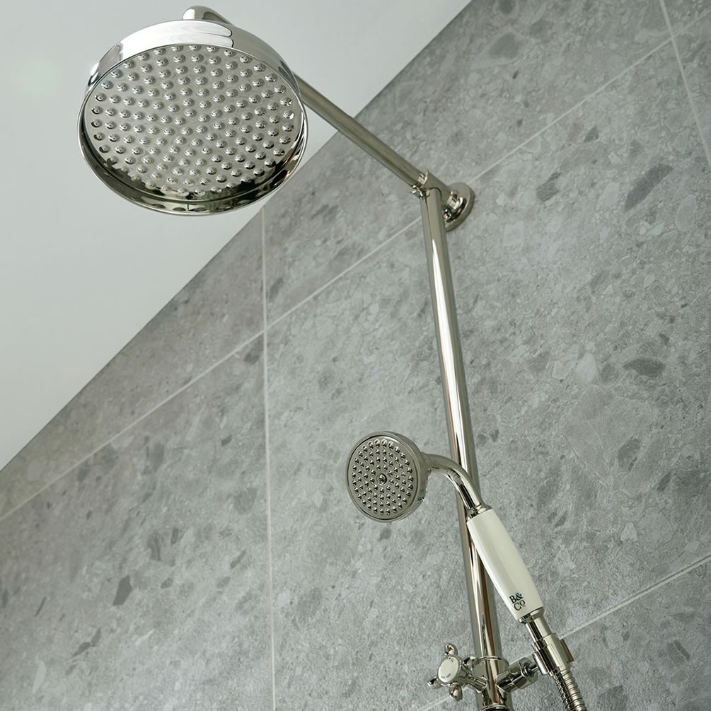 Booth & Co. Axbridge Nickel Shower Bath Column | Sanctuary