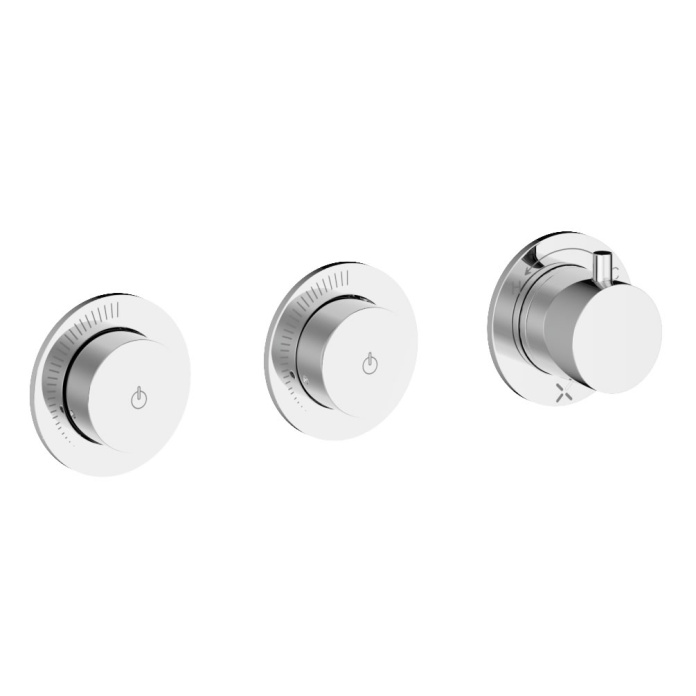 Crosswater Module Push Chrome 2-Way Valve & Handset | Sanctuary bathrooms