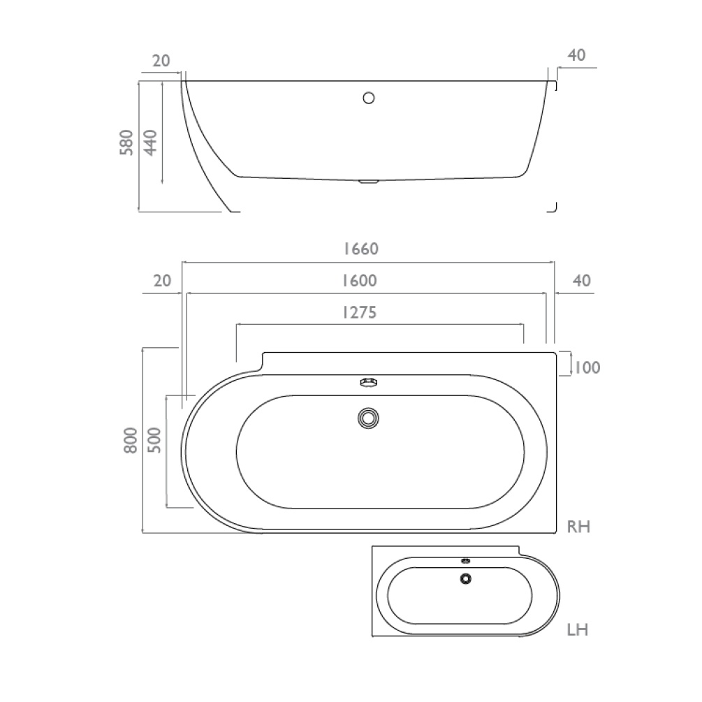 Waters Ebb 1660 SE Shower Bath | Sanctuary Bathrooms