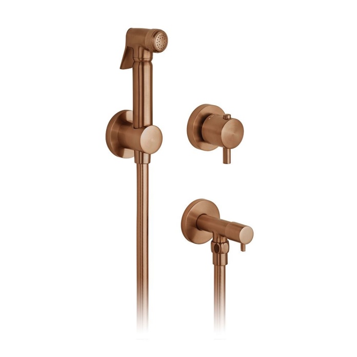 Vado Individual Brushed Bronze Shattaf Kit | Sanctuary Bathrooms
