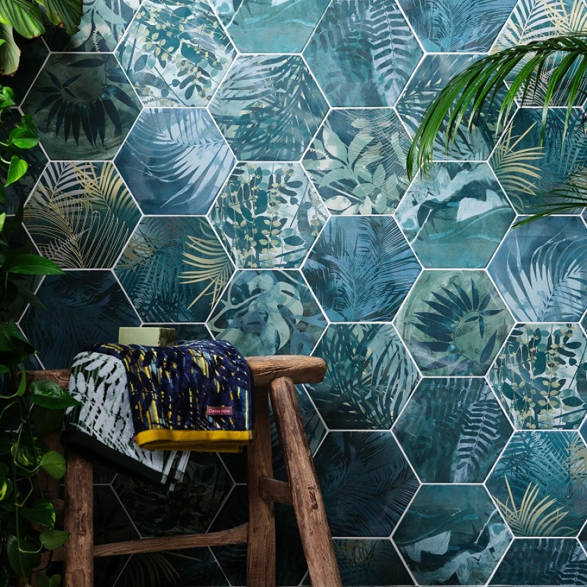 Ca' Pietra Jungle Hexagon Tiles | Sanctuary Bathrooms