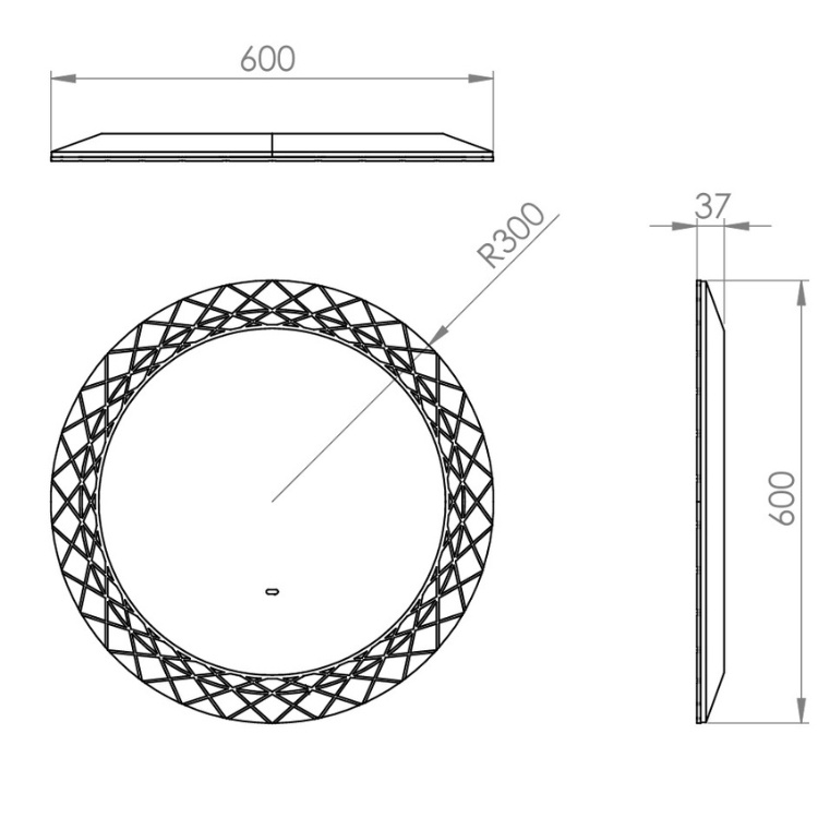 HIB Bellus Ornate Round LED Bathroom Mirror | Sanctuary Bathrooms