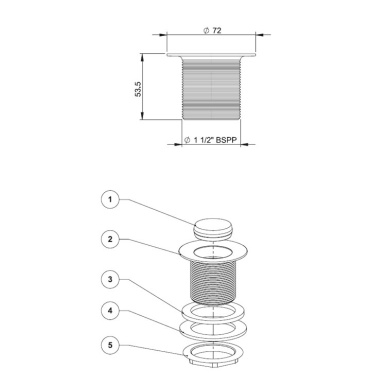 Victoria + Albert Kit 12 Universal Bath Waste | Sanctuary Bathrooms