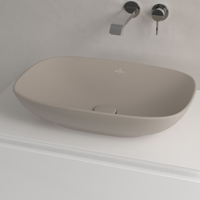 V&B Loop 560 Almond Rectangular Basin | Sanctuary Bathrooms