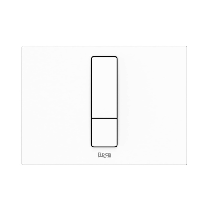 Roca Duplo S PS4 Matt White Dual Flush Plate | Sanctuary