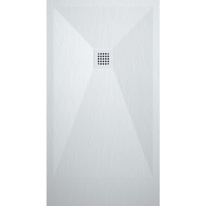 Onyx White Slate 1600mm x 900mm Stone Resin Shower Tray | Sanctuary
