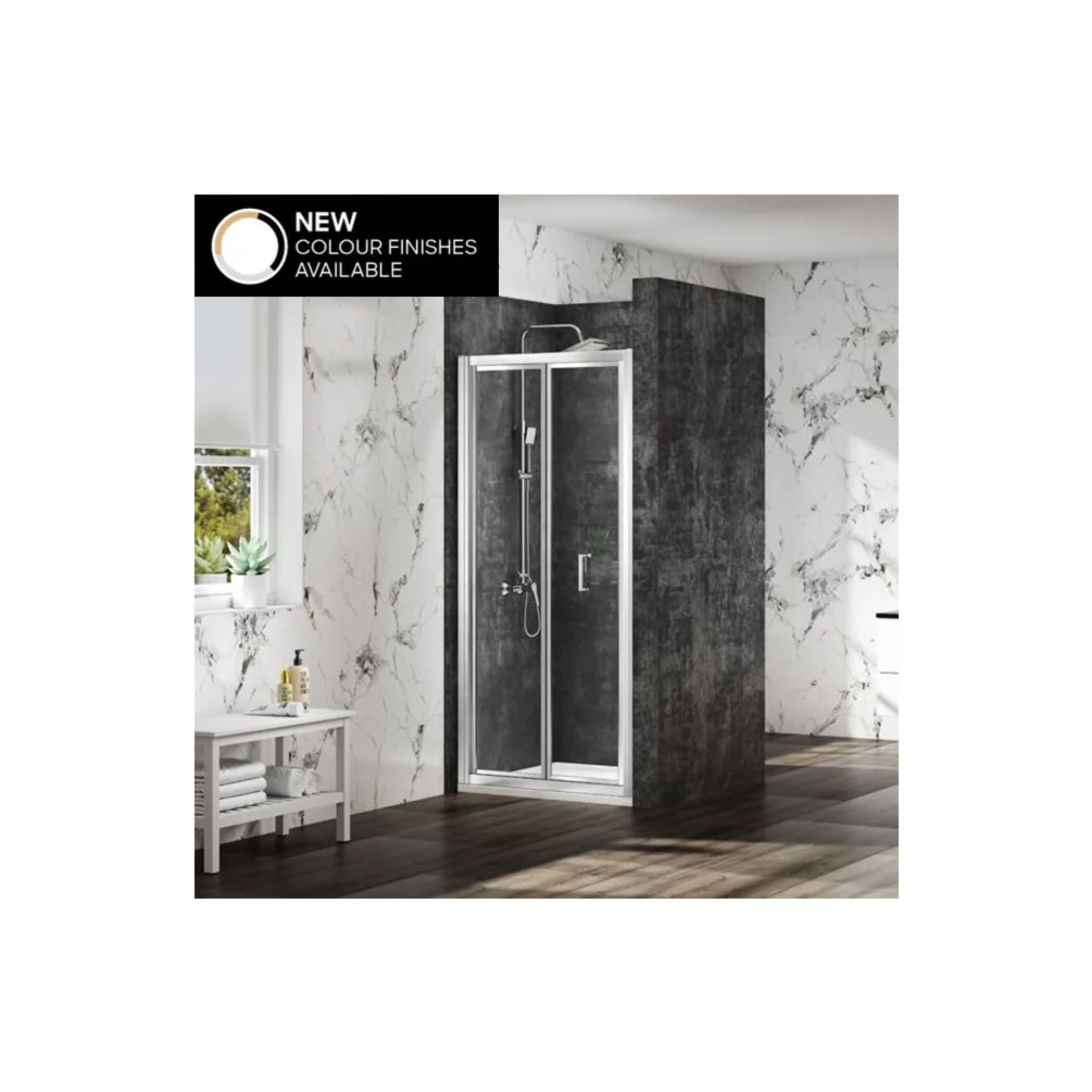 Merlyn Mbox 900 Chrome Bifold Door | Sanctuary Bathrooms
