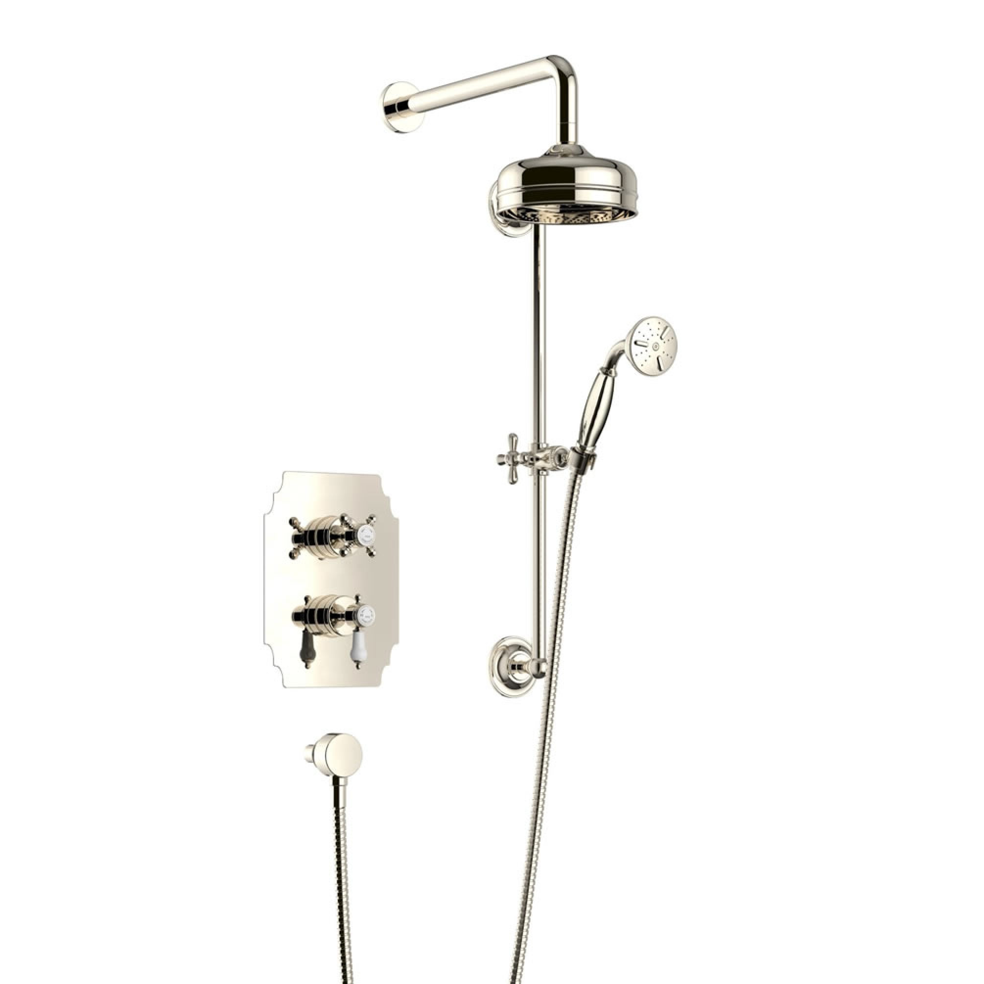 Heritage Glastonbury Vintage Gold Shower Kit w/ Head & Riser
