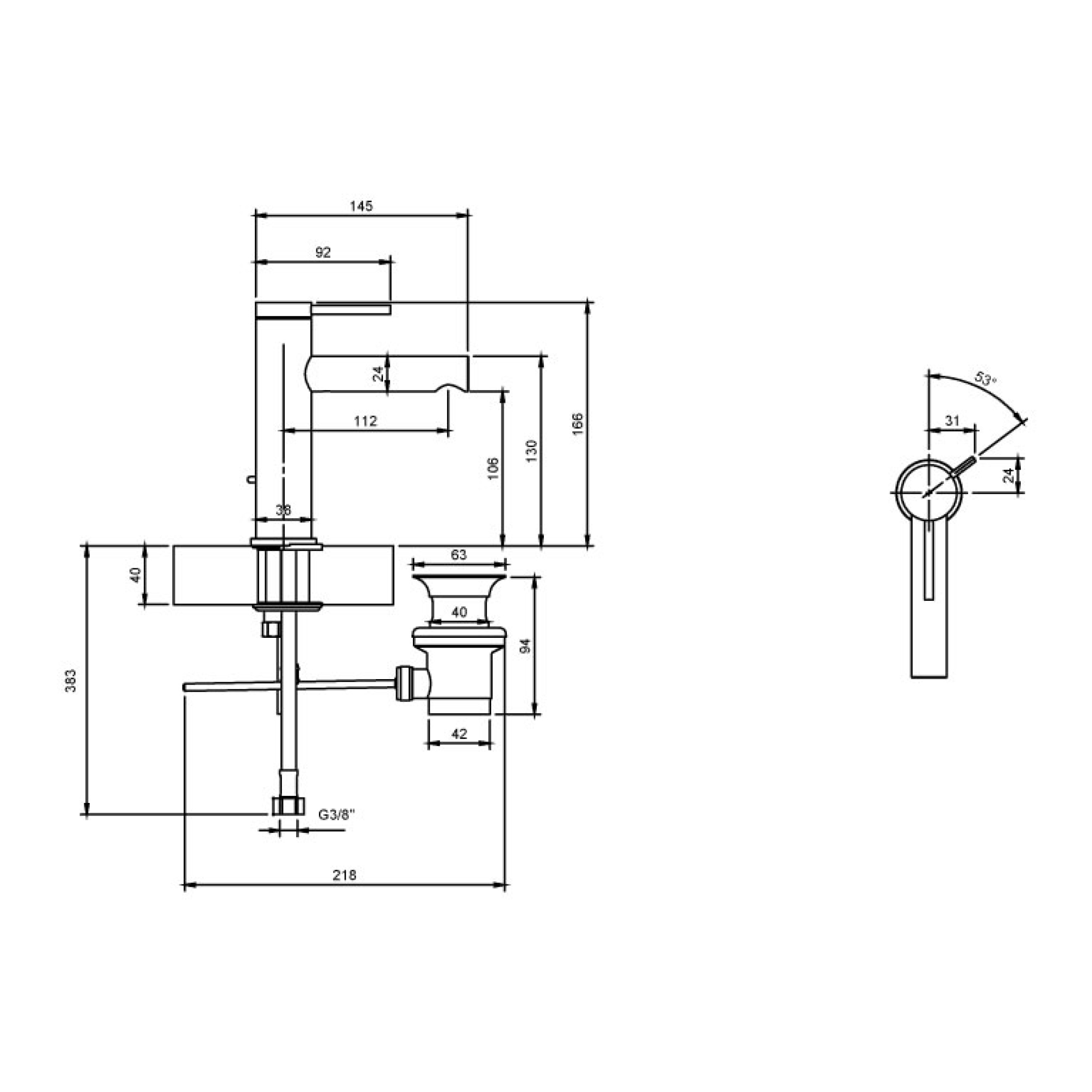 Villeroy & Boch Loop & Friends Black Basin Mixer | Sanctuary Bathrooms