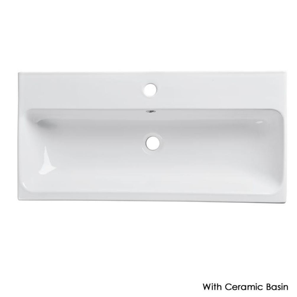 Roper Rhodes Frame 800mm Gloss White Wall Mounted Vanity Unit & Basin ...