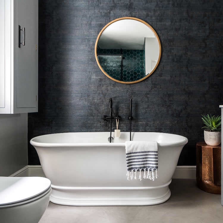 BC Designs Bampton 1555mm Cian Freestanding Bath | Sanctuary Bathrooms