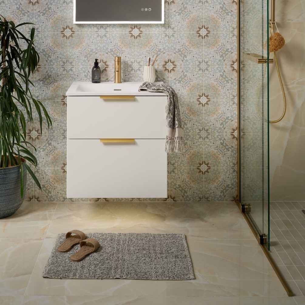 Ca' Pietra Hollywood Sand Polished Porcelain Tiles | Sanctuary