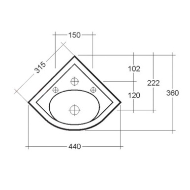 RAK Compact Corner Basin | Sanctuary Bathrooms