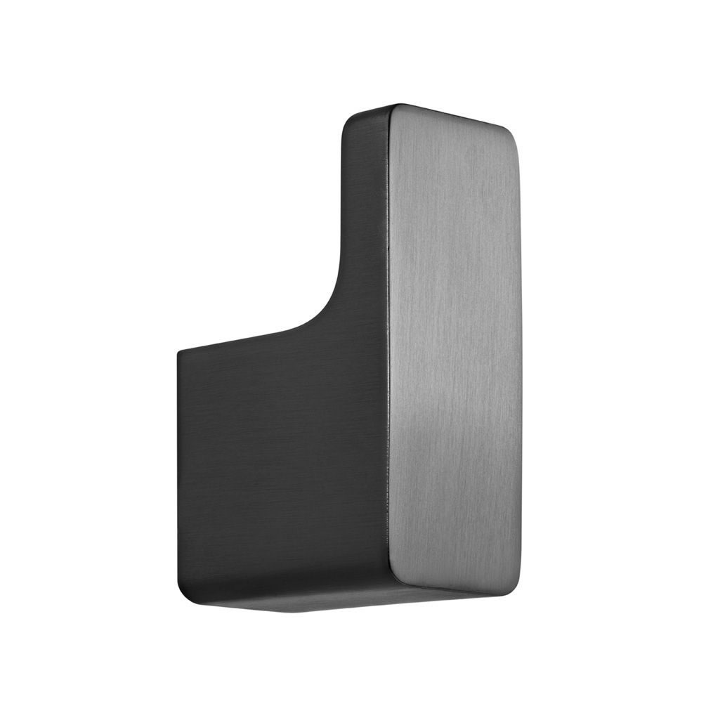 Vado Individual Brushed Black Square Robe Hook | Sanctuary Bathrooms