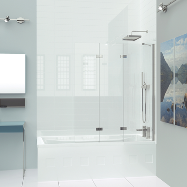 Kudos Inspire 3 Panel In Fold Bath Screen | Sanctuary Bathrooms