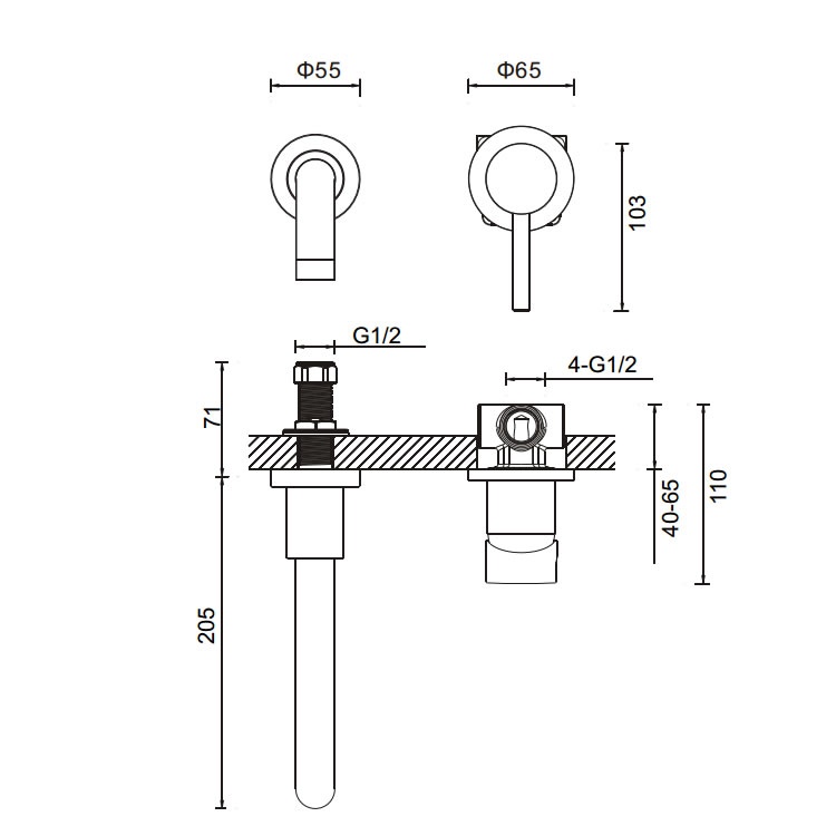Crosswater Fusion Basin 2 Hole Set | Sanctuary Bathrooms