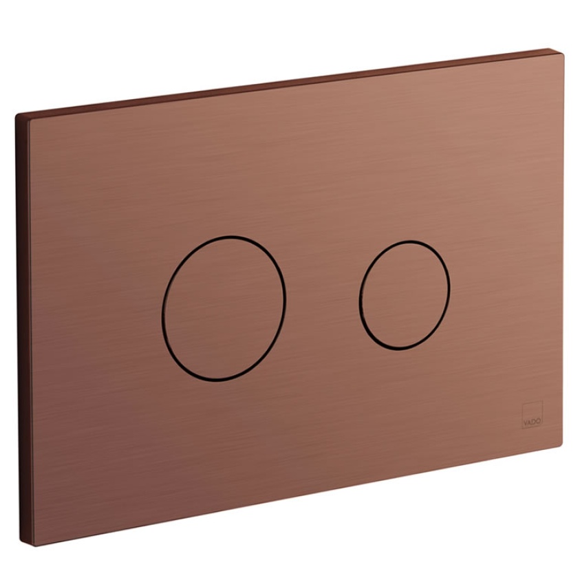 Vado Brushed Bronze Round Dual Flush Plate | Sanctuary Bathrooms