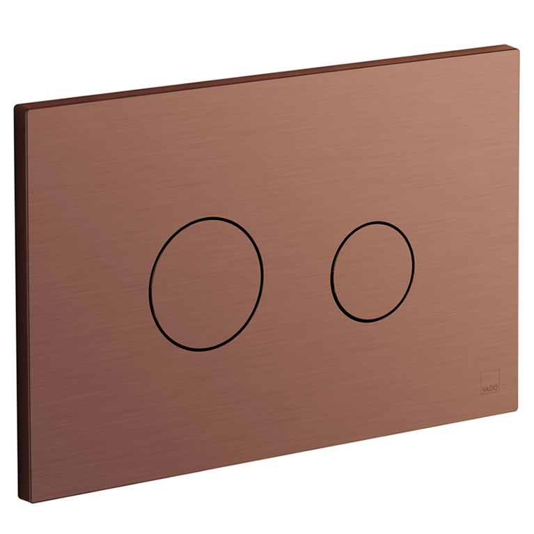 Vado Brushed Bronze Round Dual Flush Plate | Sanctuary Bathrooms