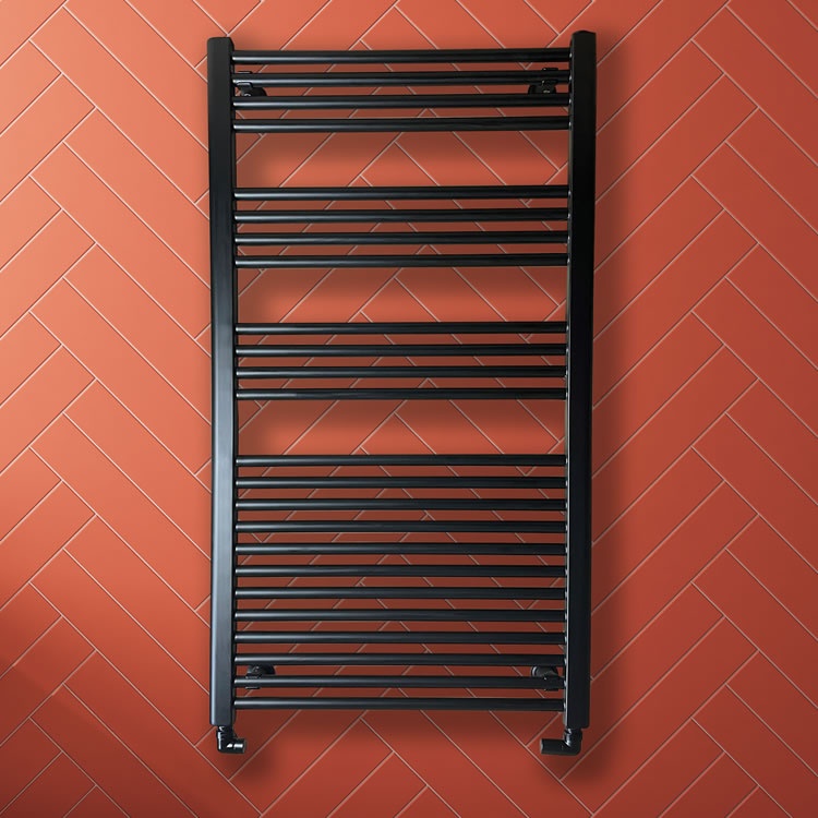 Radox Tinto Matt Black Dual Fuel Towel Radiator | Sanctuary Bathrooms