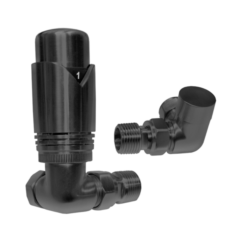 Abacus Ultima Anthracite Corner Radiator Valves | Sanctuary