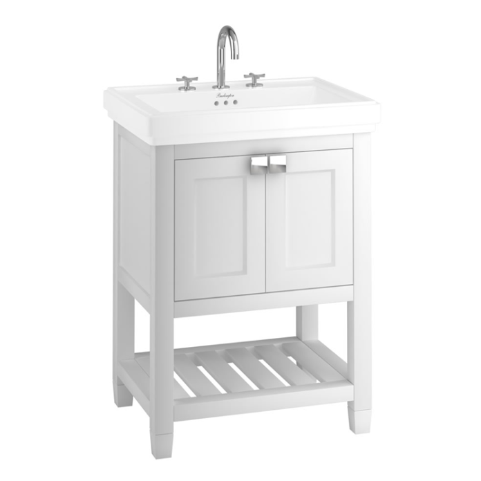 Burlington Riviera 650mm Basin & Matt White Vanity Unit