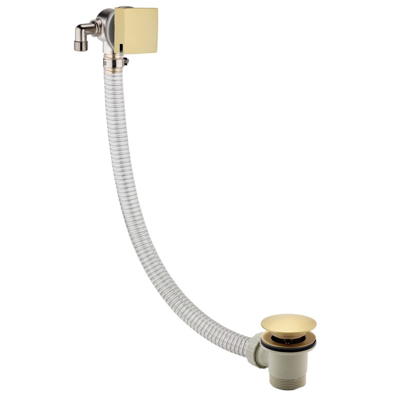 JTP Hix Brushed Brass Bath Waste & Overflow Filler | Sanctuary Bathrooms