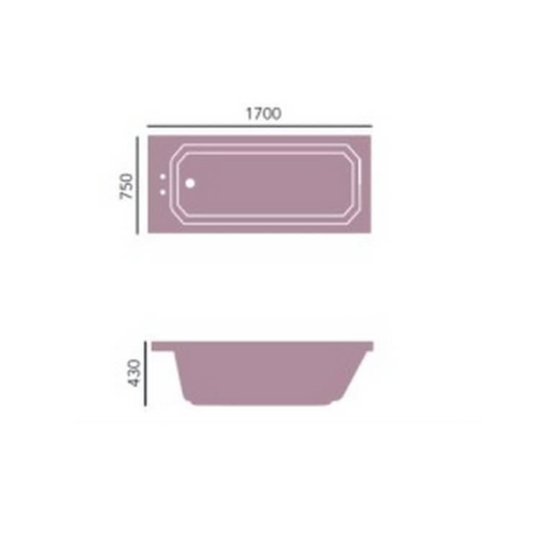 Heritage Granley Acrylic 1700mm Single Ended Fitted Bath | Sanctuary ...