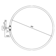 Bayswater Round Shower Curtain Ring | Sanctuary Bathrooms
